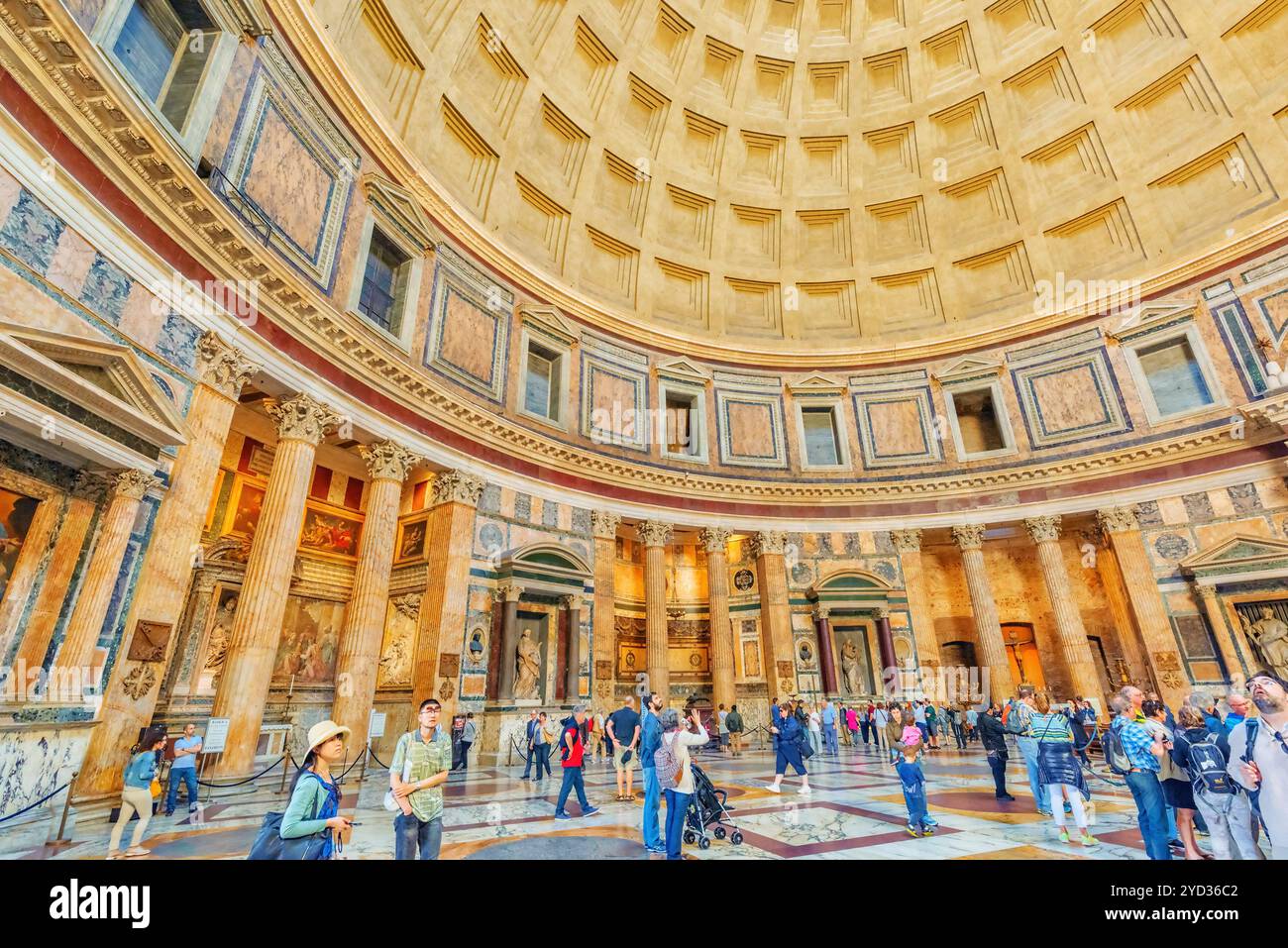 ROME, ITALY - MAY 09, 2017 : Inside interior of the Pantheon, is a ...