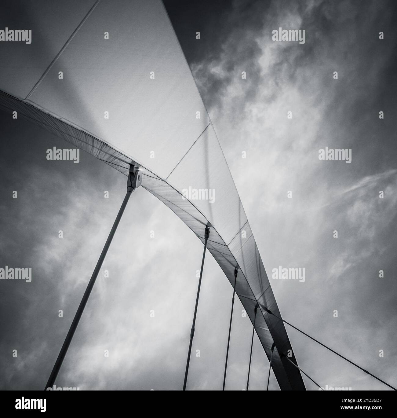 Abstract Architecture Detail Of An Arch Over A Bridge In Black And ...