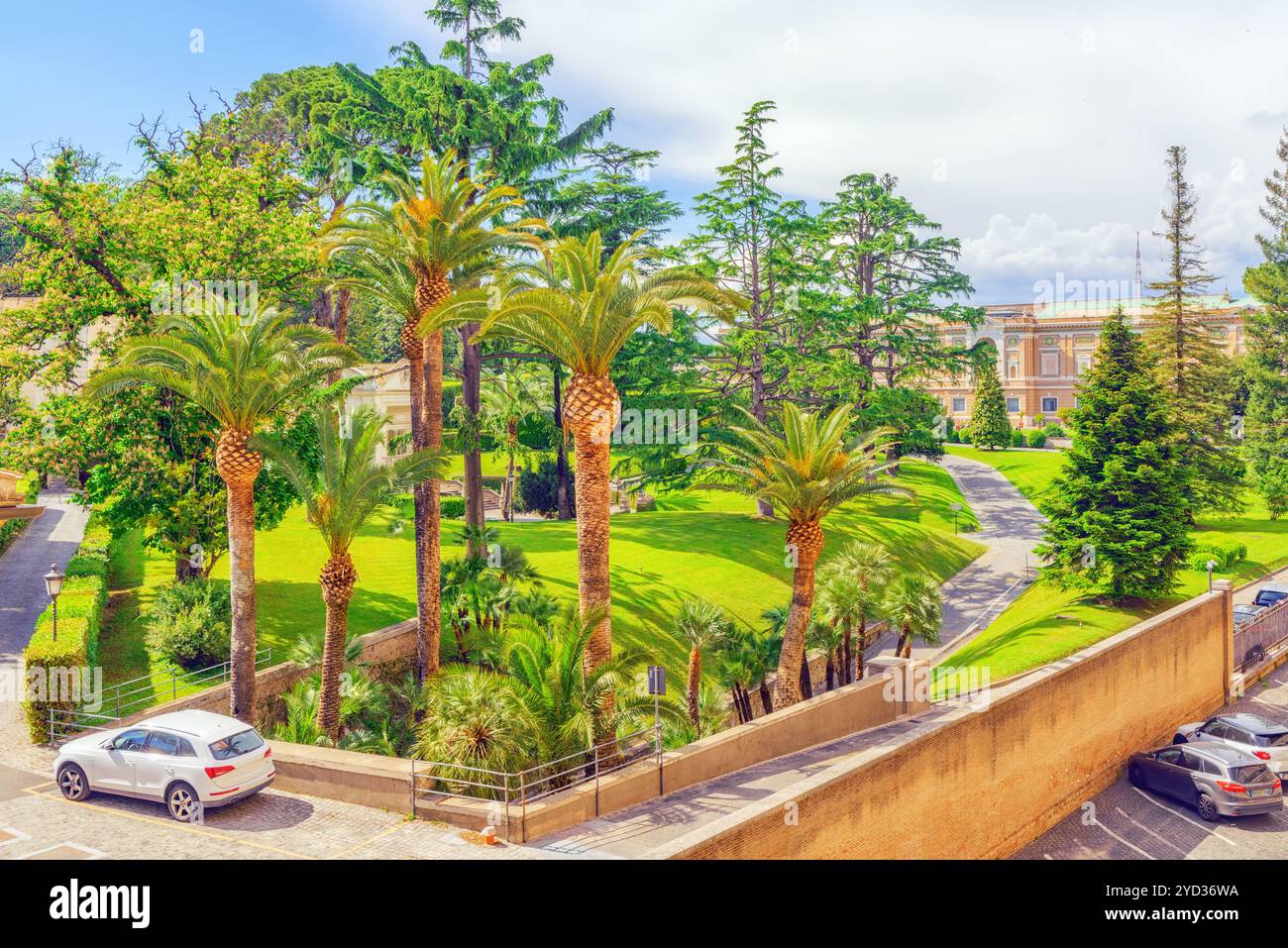 Enclosed court of the Vatican, from the window of the Vatican Gallery ...