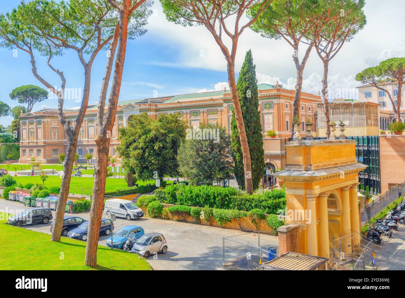 VATICAN, VATICAN- MAY 09, 2017 : Enclosed court of the Vatican, from ...