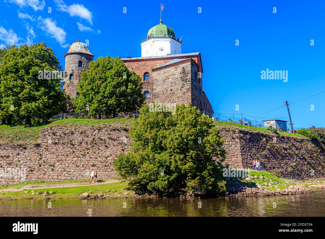 The fortress of Vyborg. Historic building. City sight. Travel to Russia ...