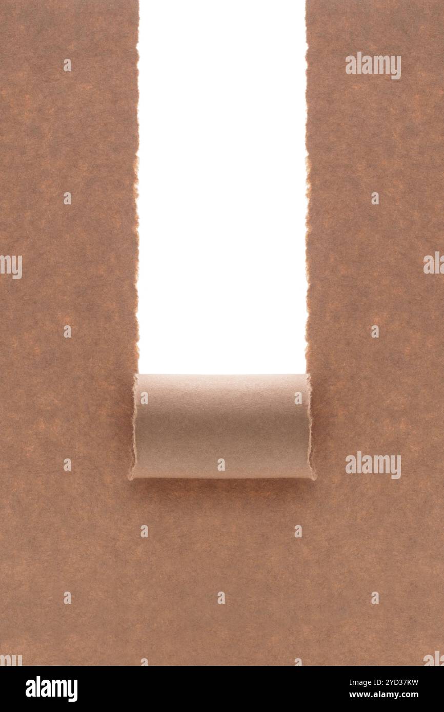 Paper torn down middle hi-res stock photography and images - Alamy
