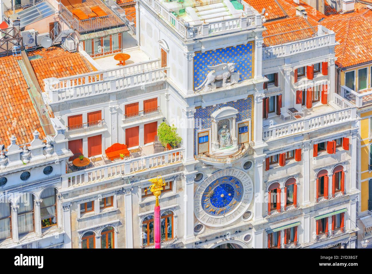 Panoramic view of Venice from the Campanile tower of St. Mark's ...