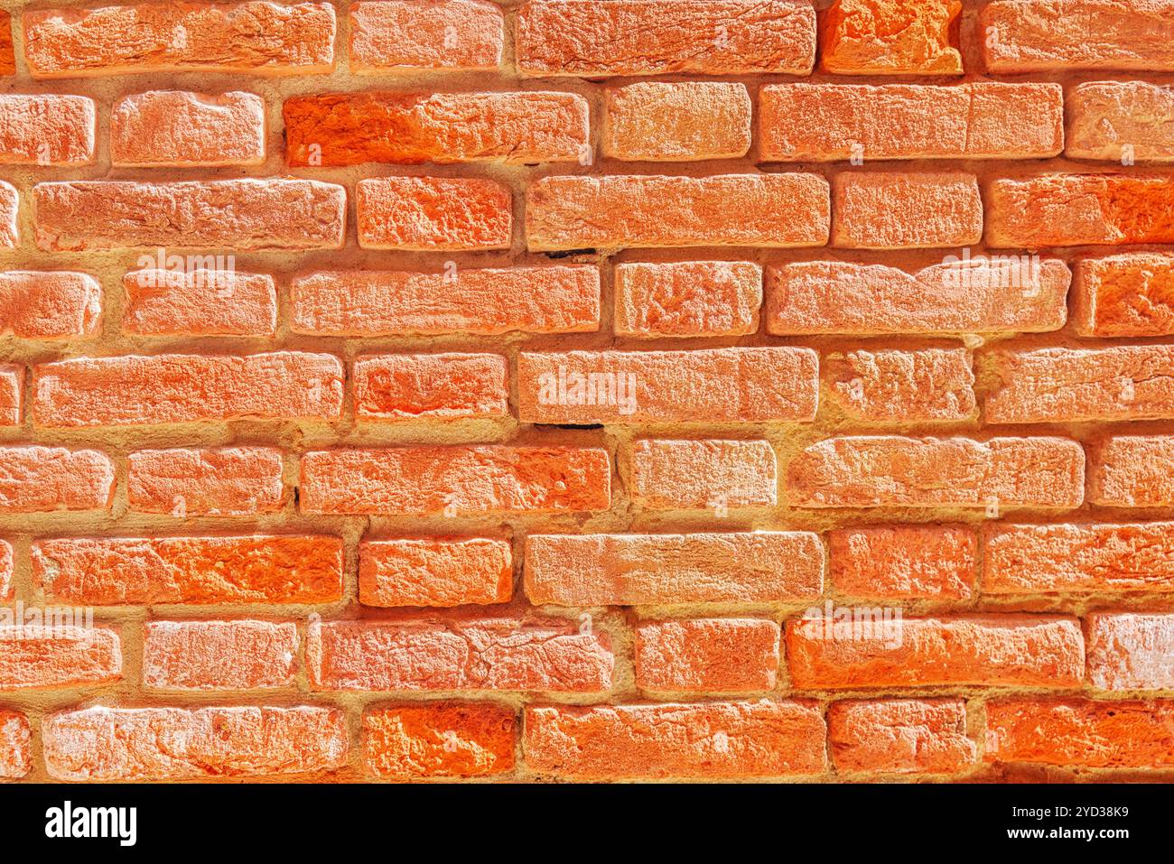 Texture of a brick wall made from an old red bricks. Picture taken in ...