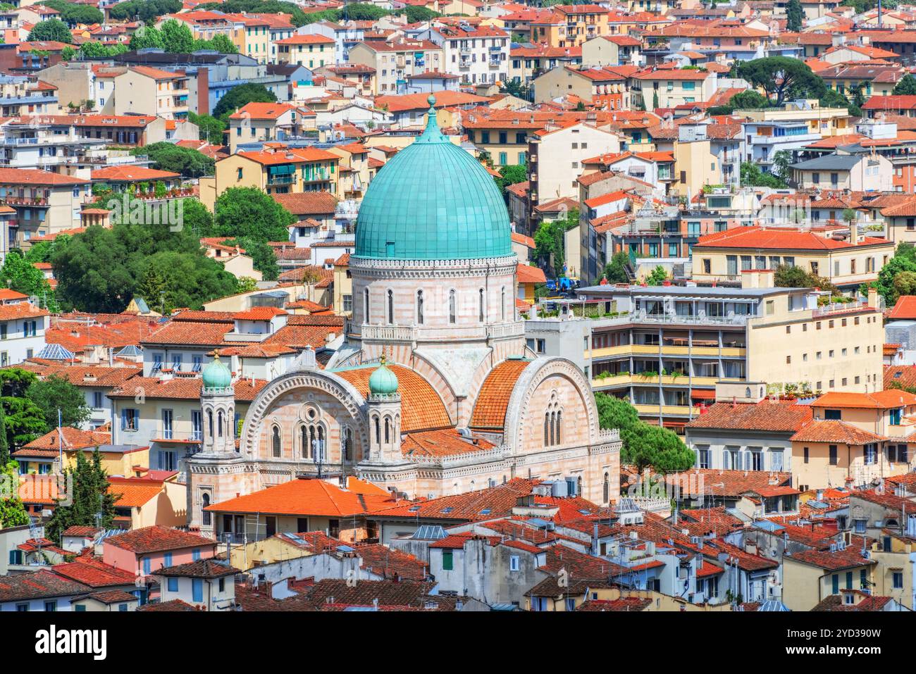 Above view of the Great Synagogue of Florence (Sinagoga e Museo Ebraico ...