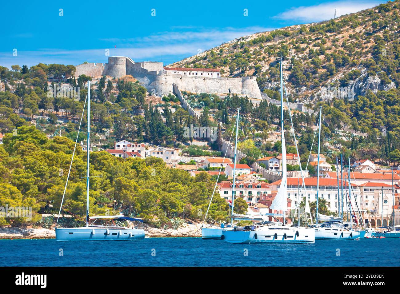 Hvar fortress from waterfront hi-res stock photography and images - Alamy