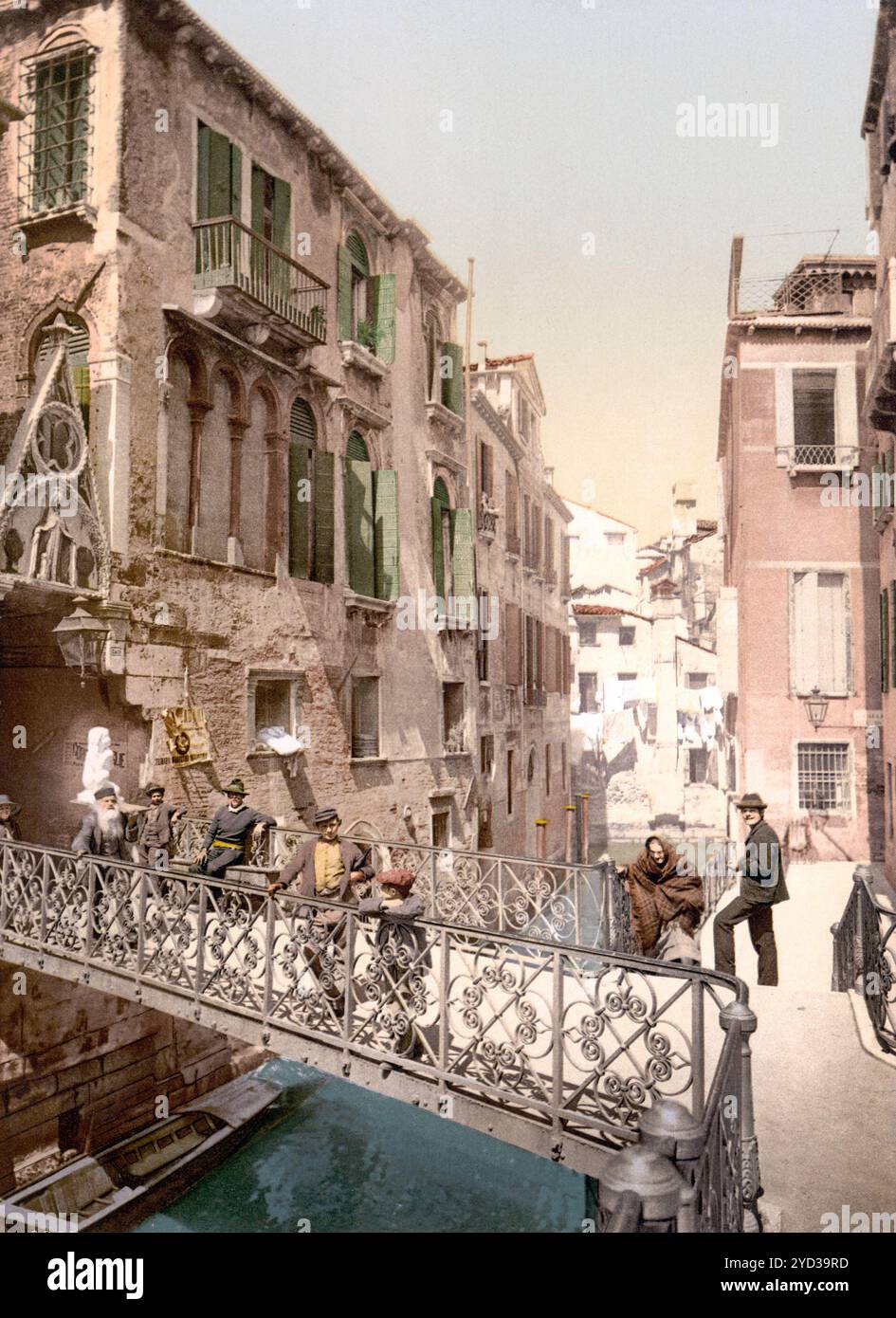 Paradise Bridge, Venice, Italy, Historic, digitally restored ...