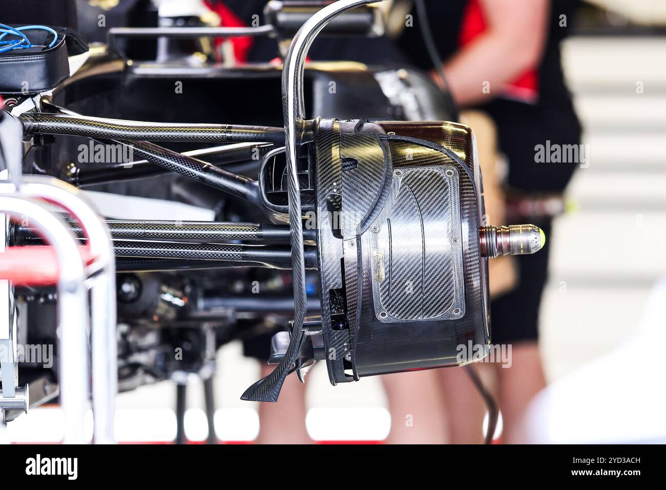 Haas F1 Team VF-24 Ferrari, Mechanical detail brakes ducts during the ...