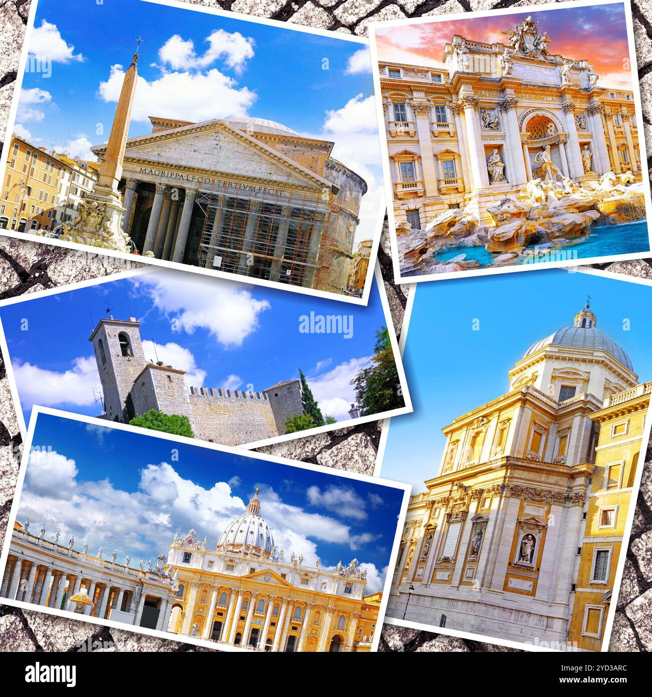Collage of beautiful Italy. Rome, Florence, Pisa, Venice Stock Photo ...