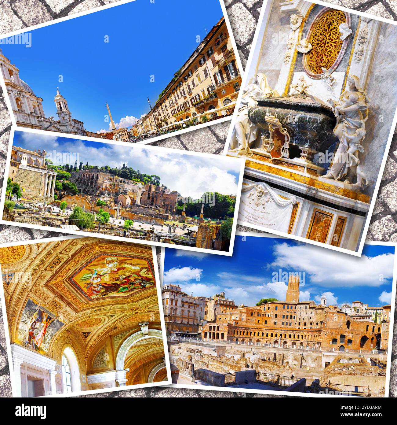 Collage of beautiful Italy. Rome, Florence, Pisa, Venice Stock Photo ...