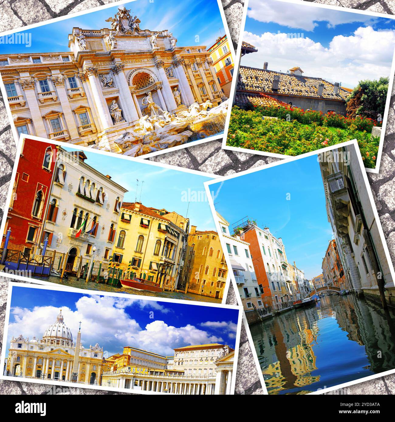 Collage of beautiful Italy. Rome, Florence, Pisa, Venice Stock Photo ...