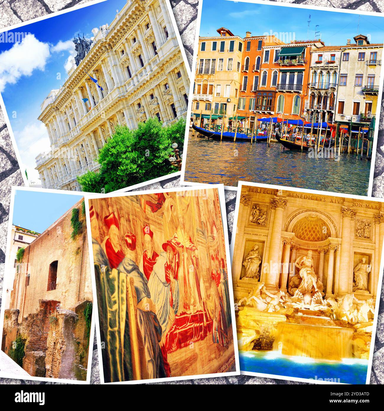 Collage of beautiful Italy. Rome, Florence, Pisa, Venice Stock Photo ...