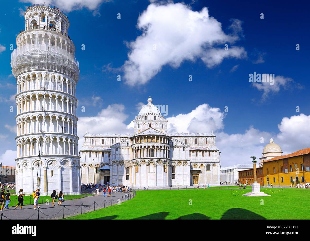 Famous Piazza Dei Miracoli Square of Miracles in Pisa, Italy Stock ...