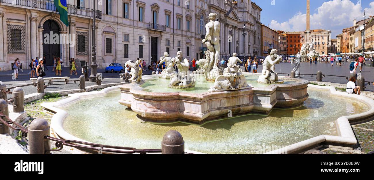 Panorama piazza navona fountain hi-res stock photography and images - Alamy