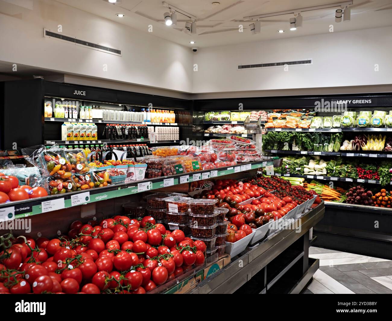 Toronto Canada / Vegetable display at Pusateri's flagship Grocery Store ...