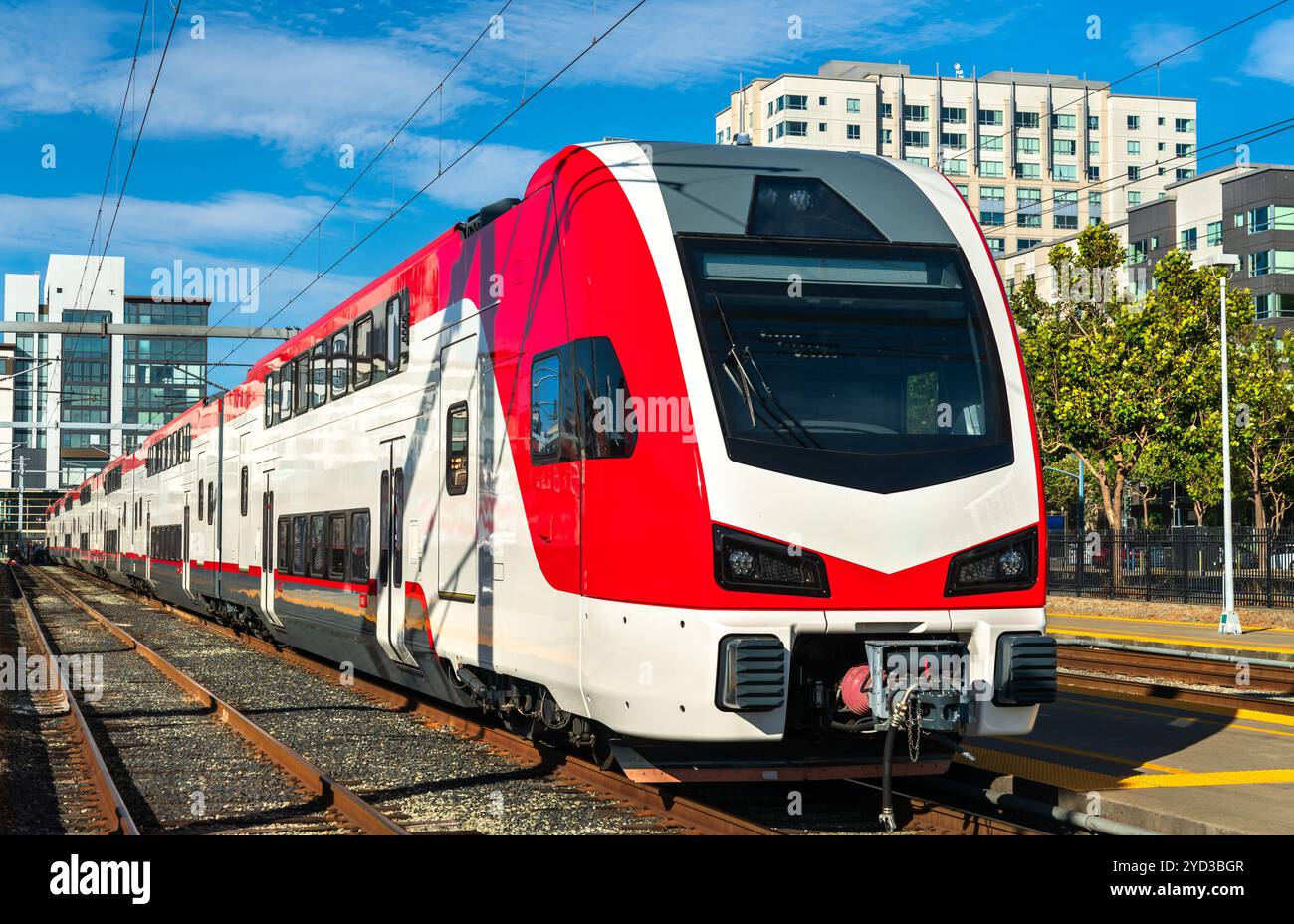 Electric trains at San Francisco Station in California, Untied States ...