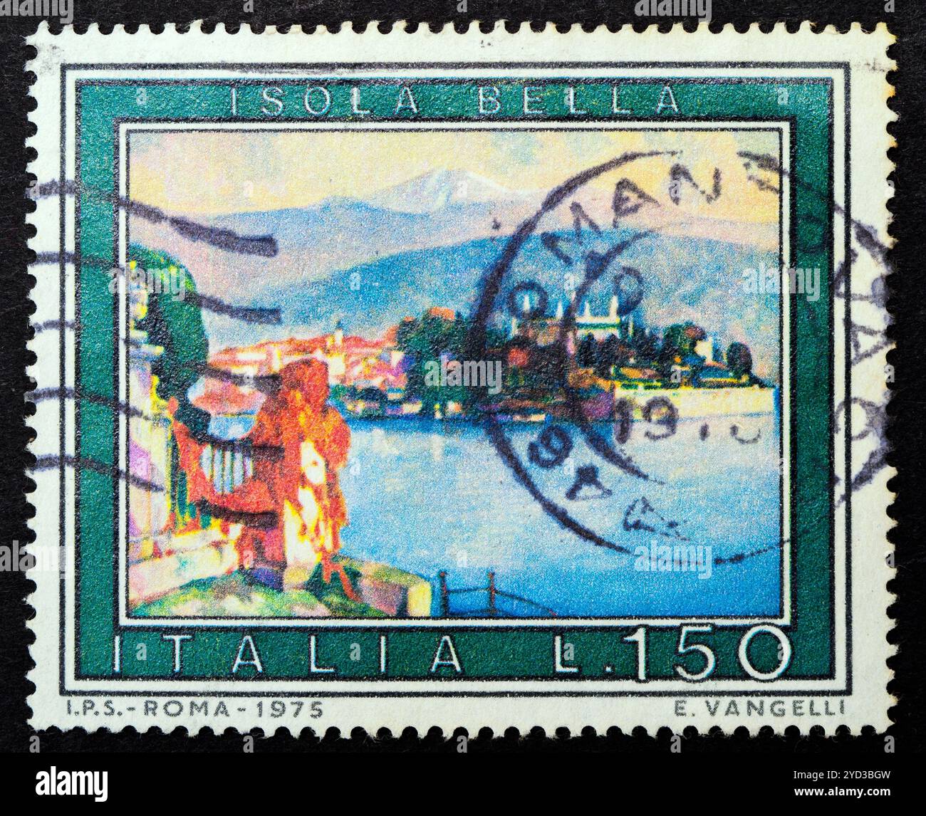 Isola Bella illustration - Tourism series 2nd issue 1975 - Italian ...