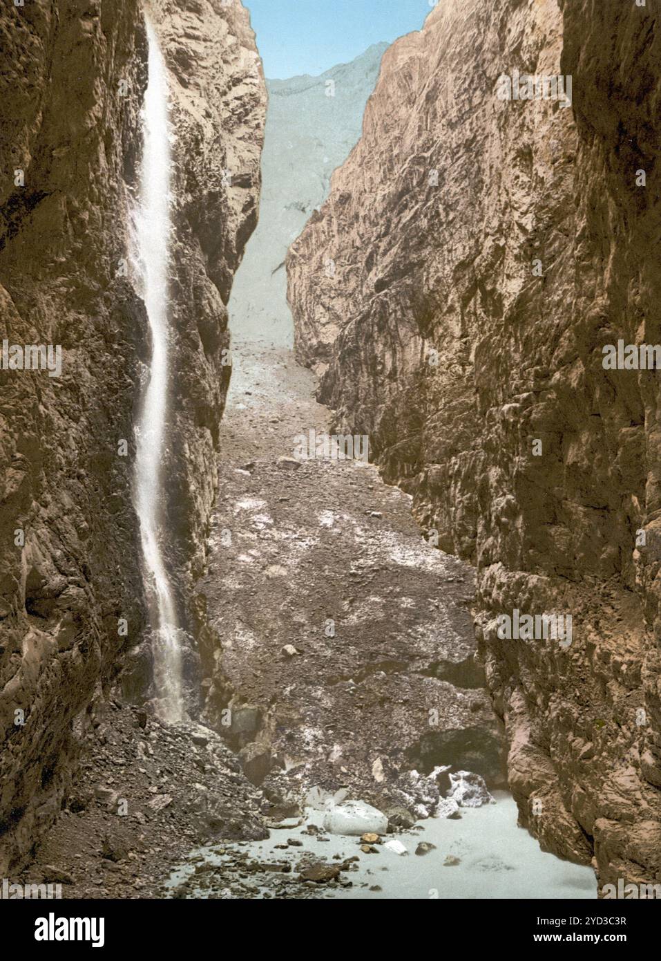 Grindelwald, grotto, II, with waterfall, Bernese Oberland, Switzerland ...