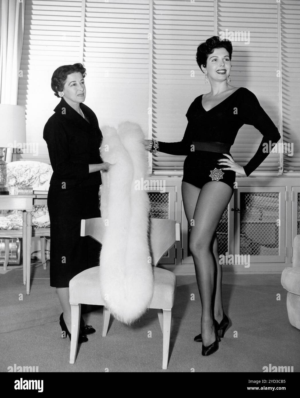 Chief MGM Costume Designer HELEN ROSE and actress / dancer ANN MILLER ...