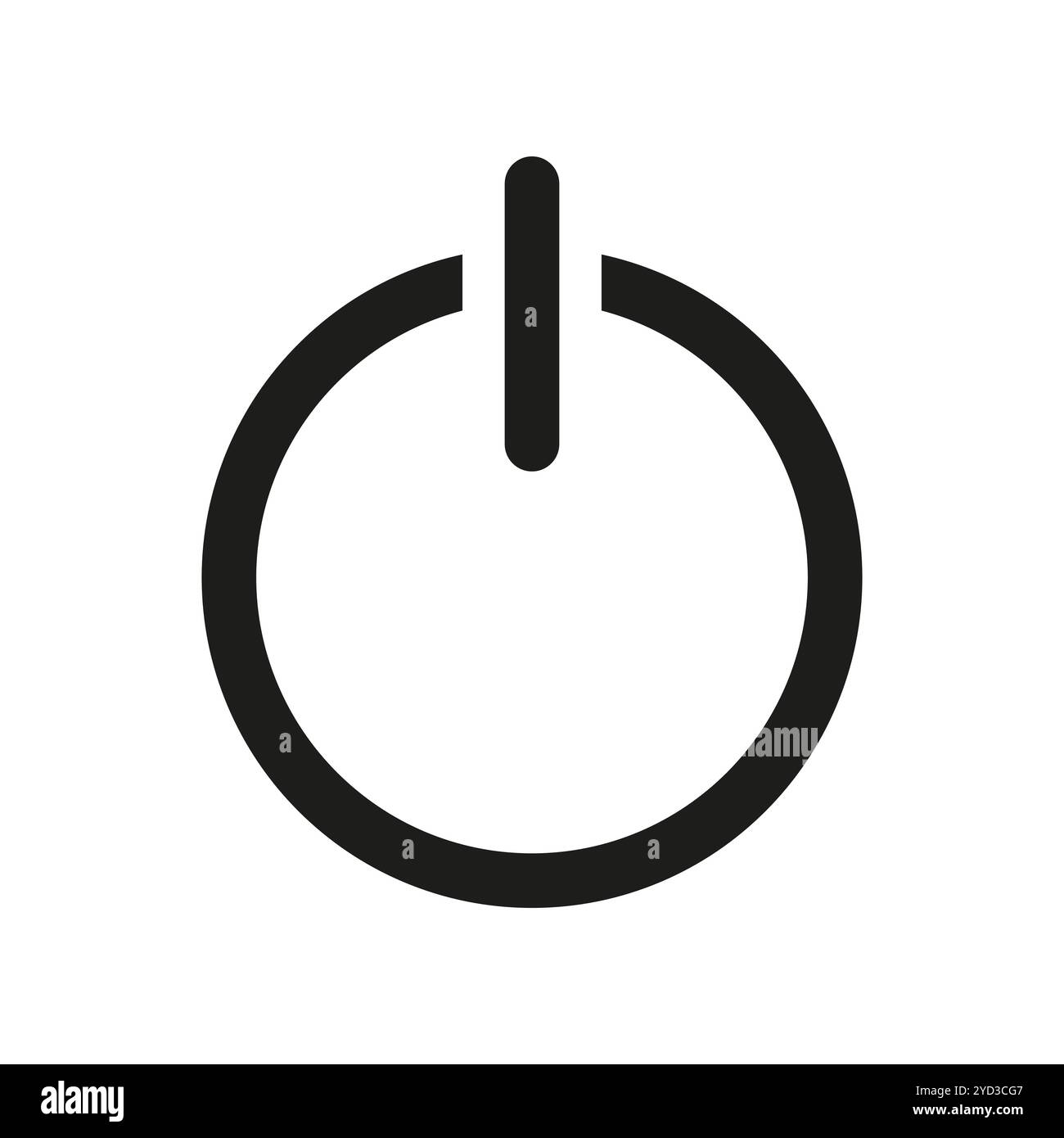 Power button icon. Simple on off symbol. Minimalist vector graphic ...
