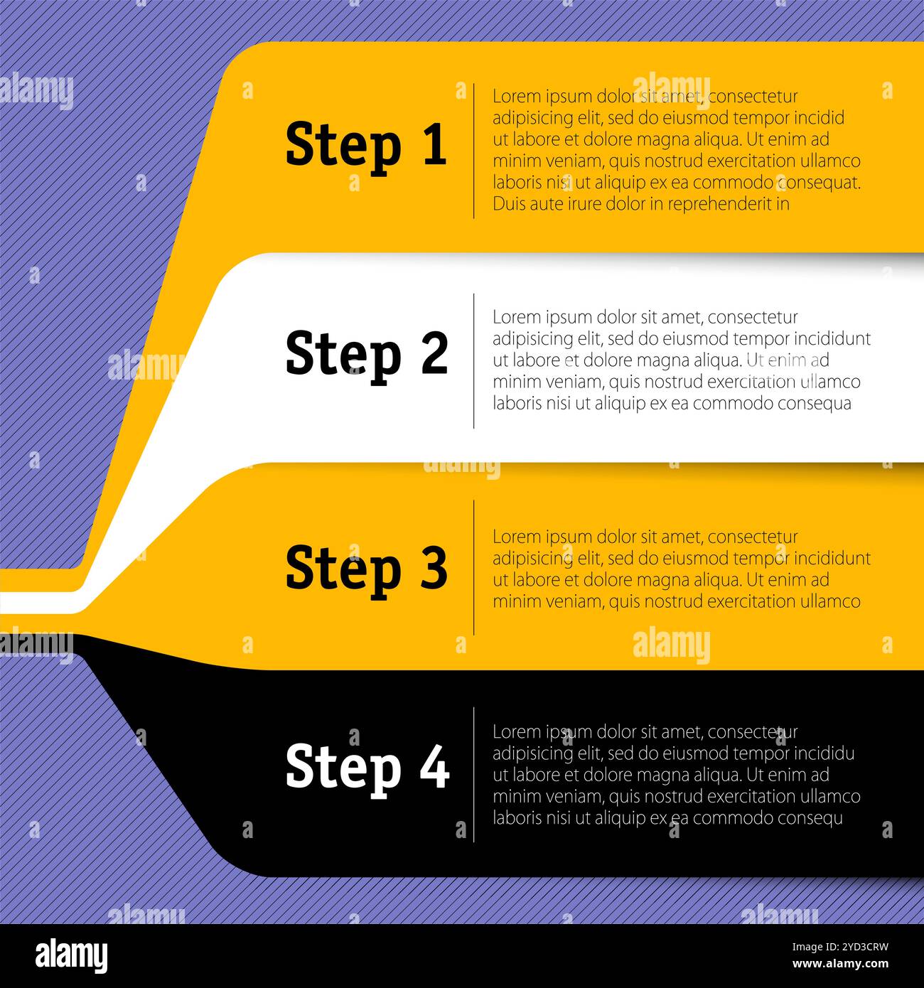 Process infographic step by step template Stock Vector Image & Art - Alamy