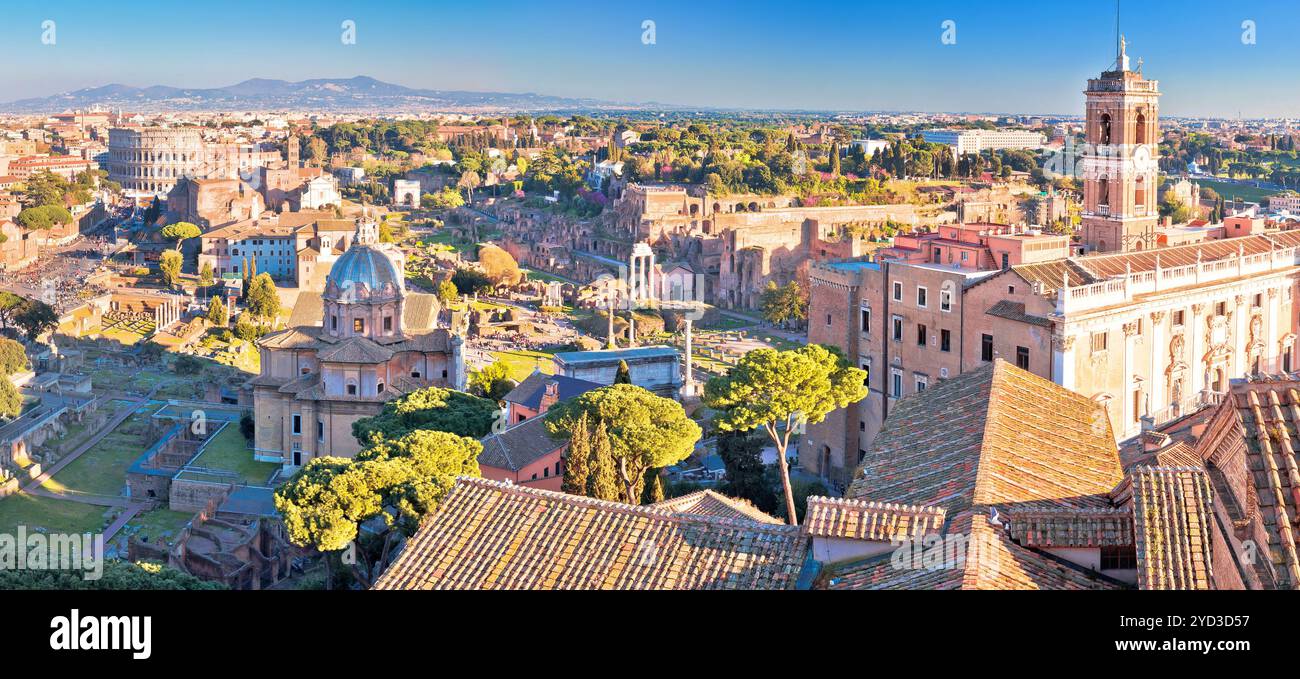 Eternal city of Rome historic landmarks panoramic view Stock Photo - Alamy