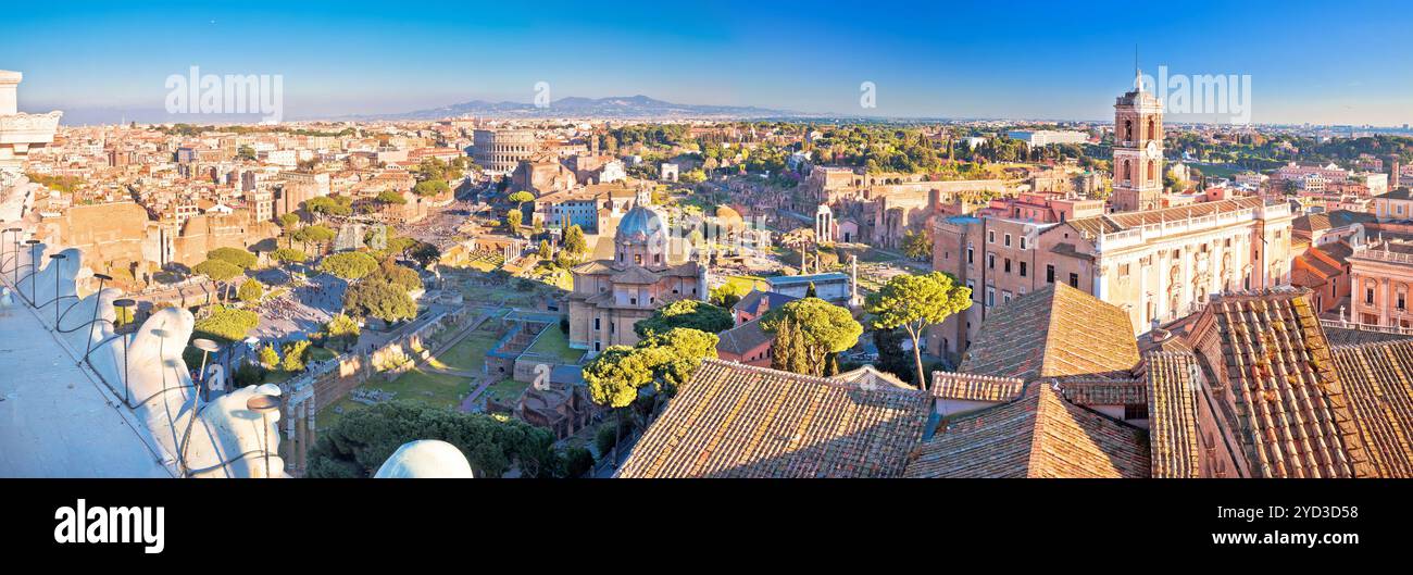 Eternal city of Rome historic landmarks panoramic view Stock Photo - Alamy