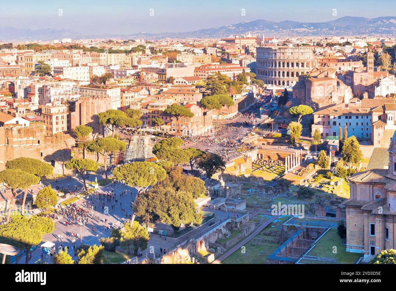 Eternal city of Rome historic landmarks panoramic view Stock Photo - Alamy