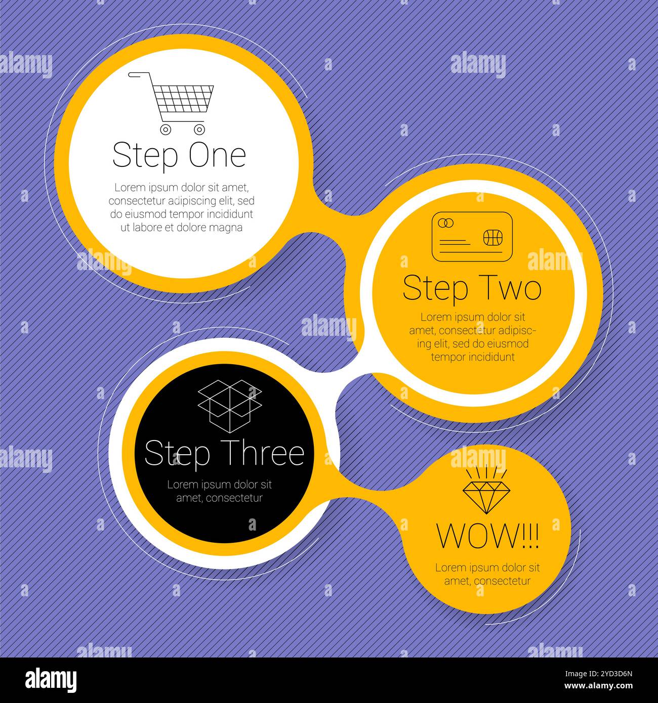 Process infographic step by step template Stock Vector Image & Art - Alamy