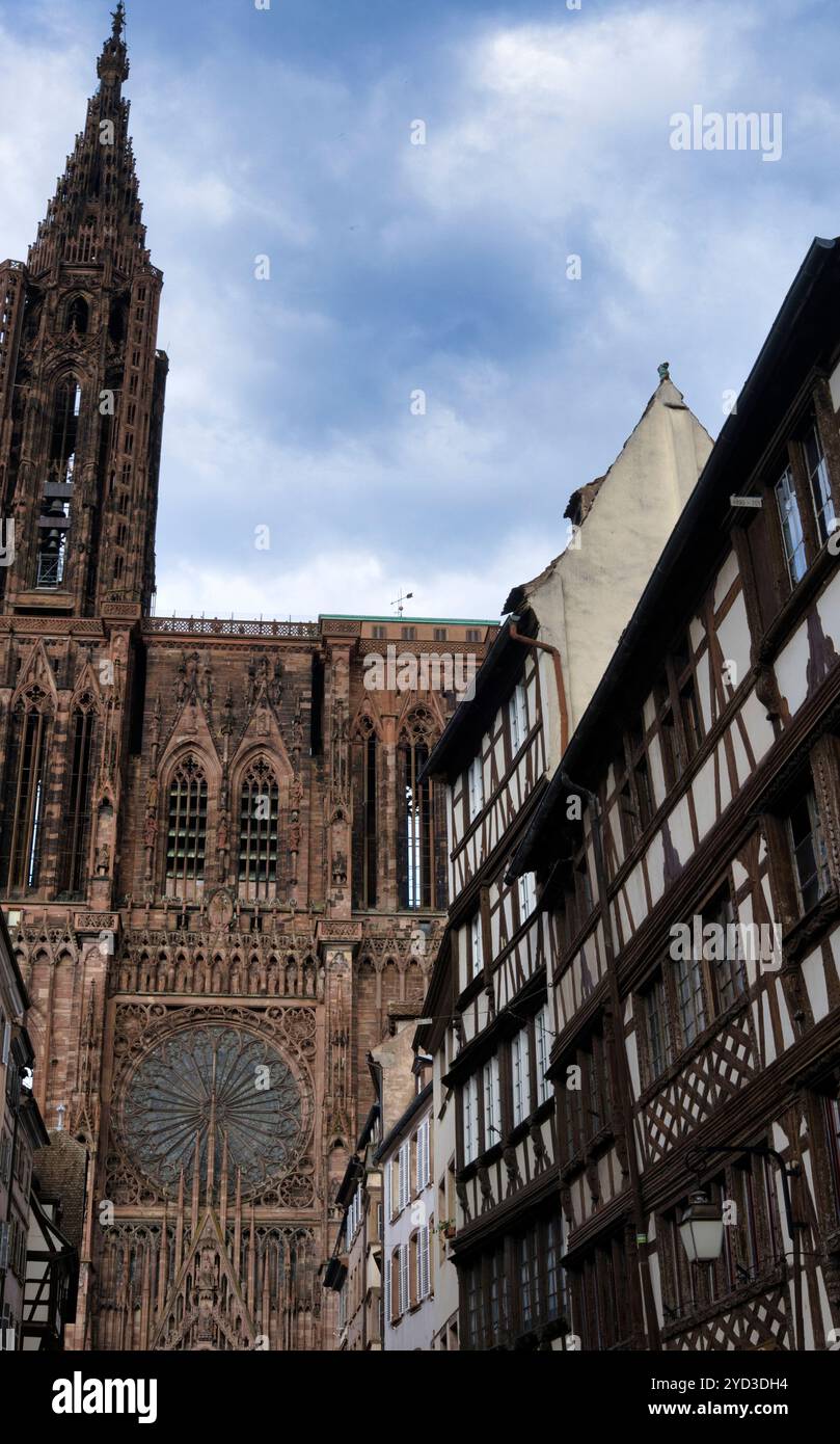 Tower of the Strasbourg Cathedral, also known as the Strasbourg Minster ...