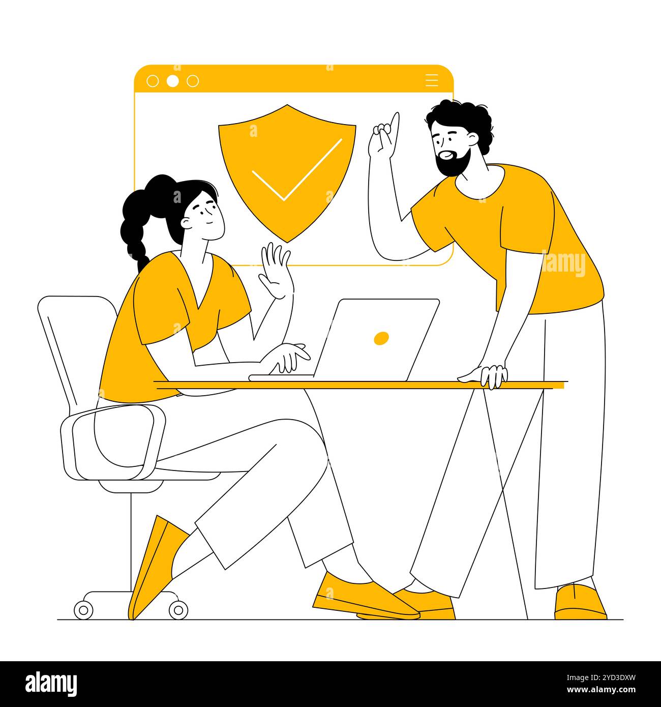 Man woman cyber security Cut Out Stock Images & Pictures - Alamy