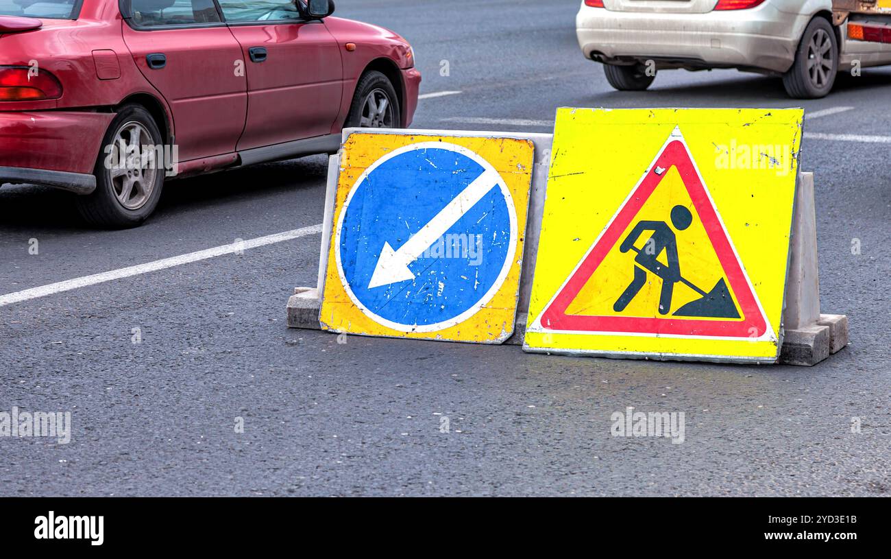 Keep left traffic sign hi-res stock photography and images - Alamy