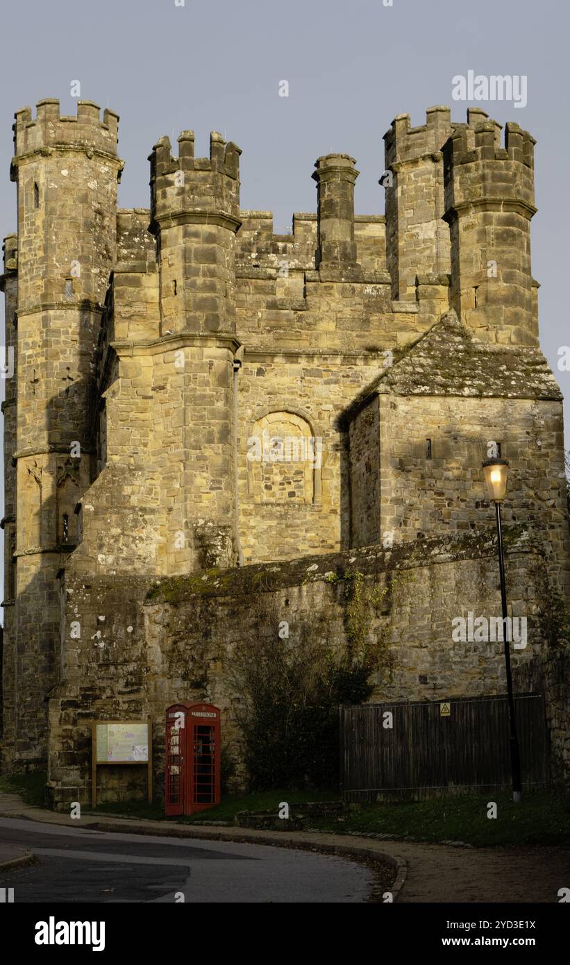 Gatehouse of Battle Abbey, Battle, East Sussex, England, UK Stock Photo ...