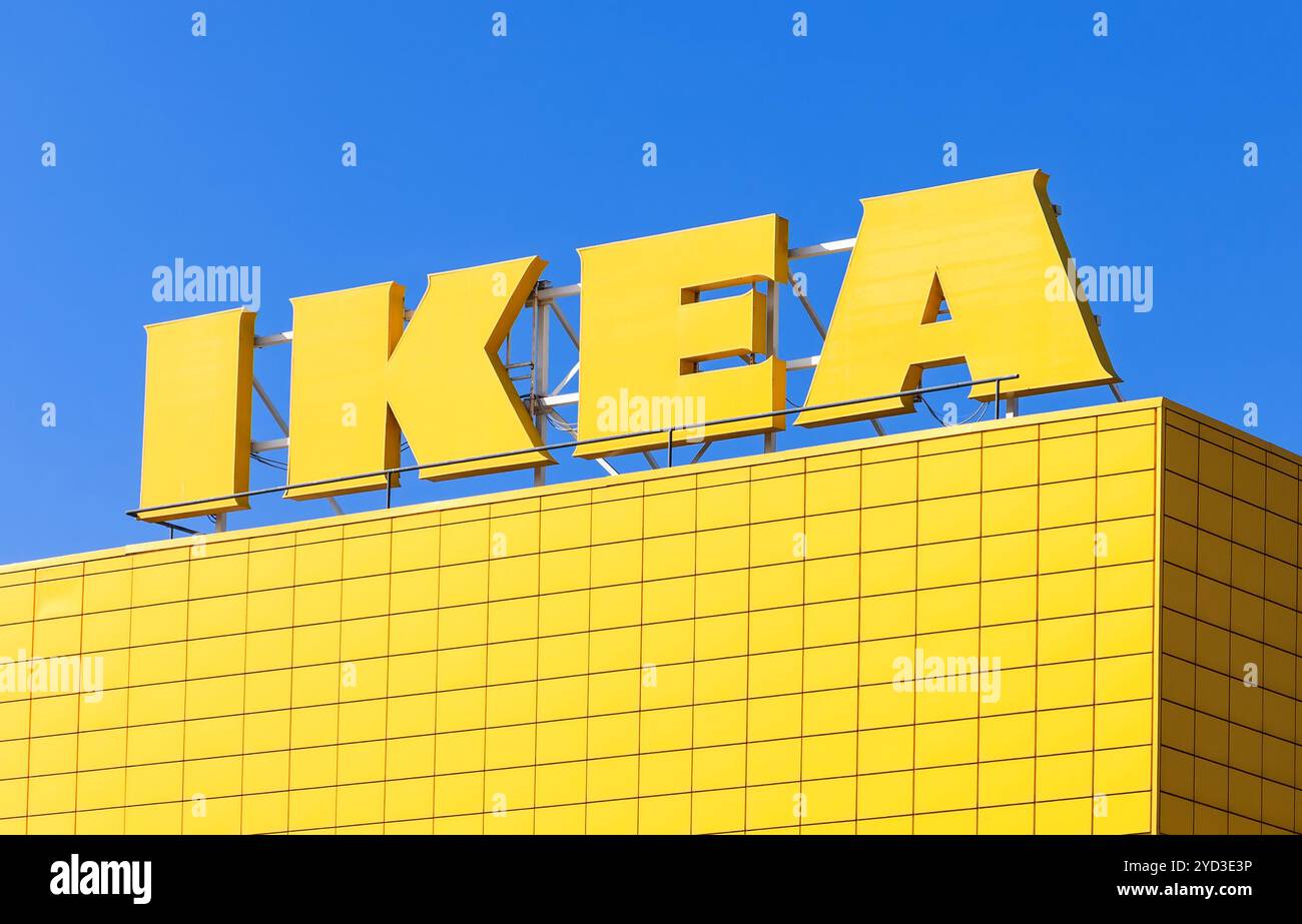 Ikea blue yellow logo hi-res stock photography and images - Alamy