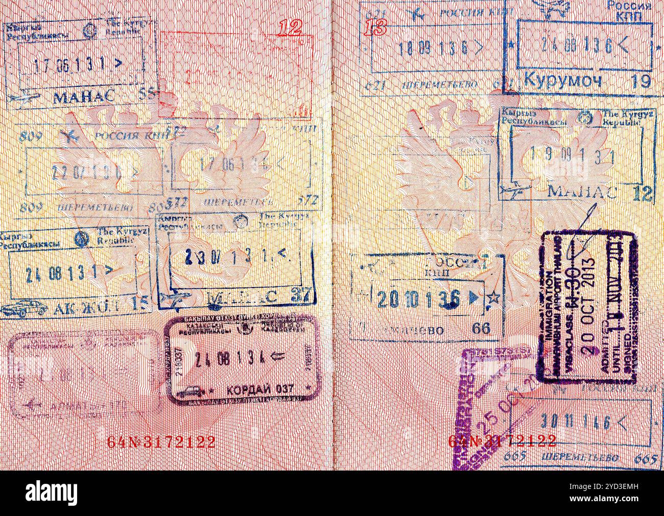 Russian passport pages visa hi-res stock photography and images - Alamy