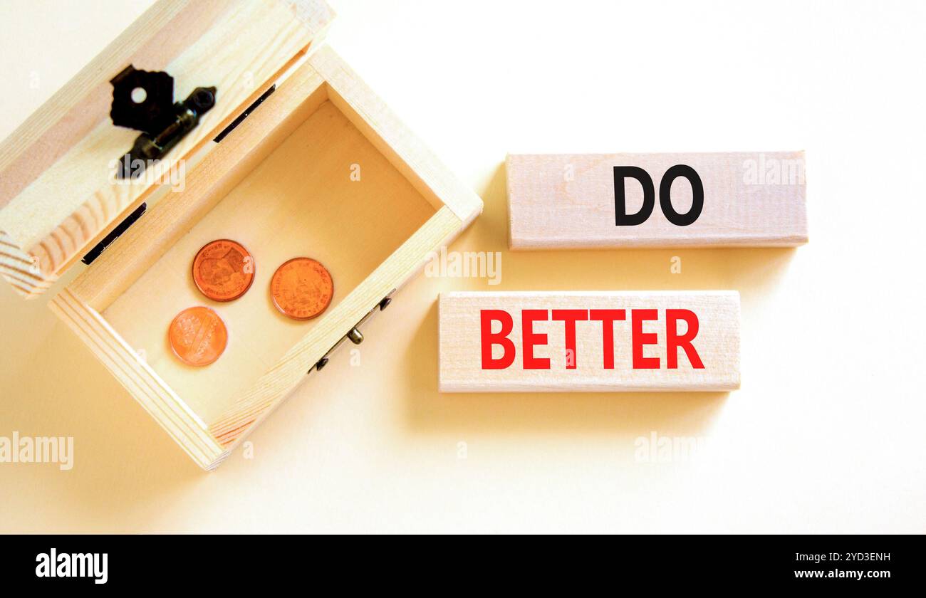 Do better symbol. Concept words Do better on beautiful wooden blocks ...