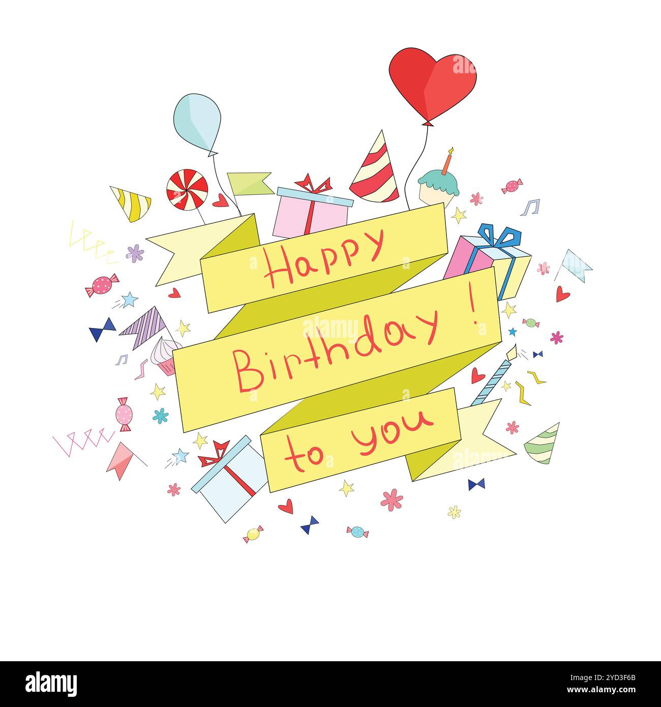 Birthday ribbon frame for text placeholder vector Stock Vector Image ...