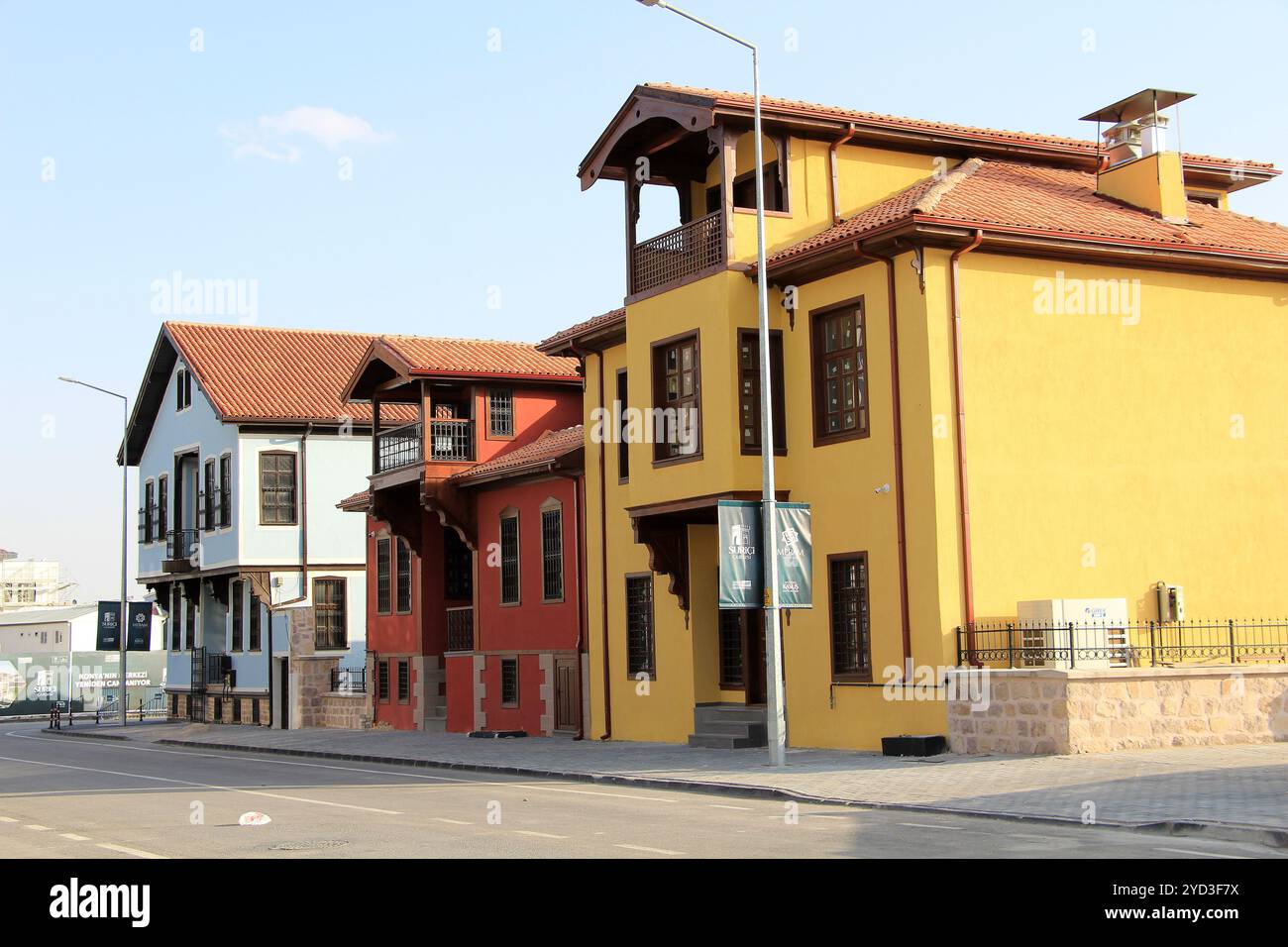 Traditional Turkish houses in Konya Sahibata District. The houses were ...