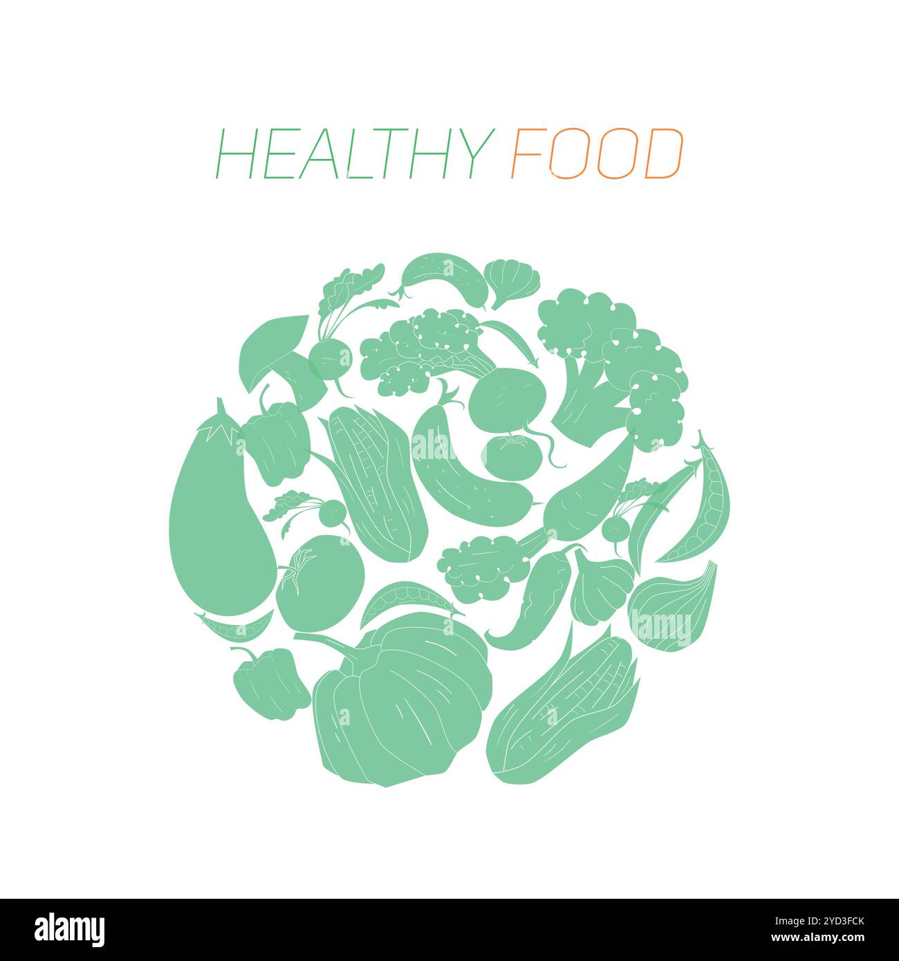 Green vegetables healthy food text Stock Vector Image & Art - Alamy