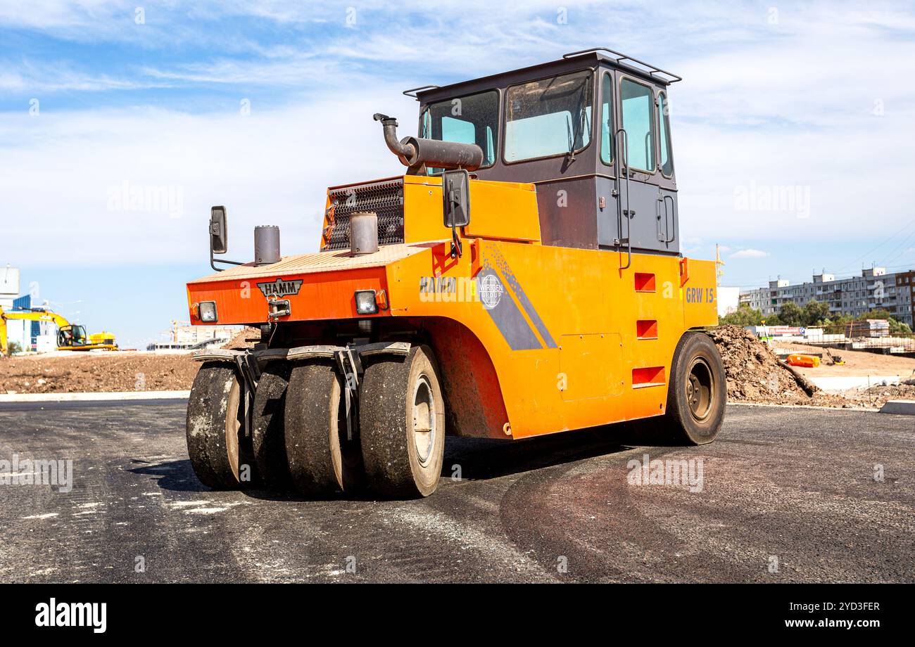 Road rollers working on the construction of new road Stock Photo - Alamy