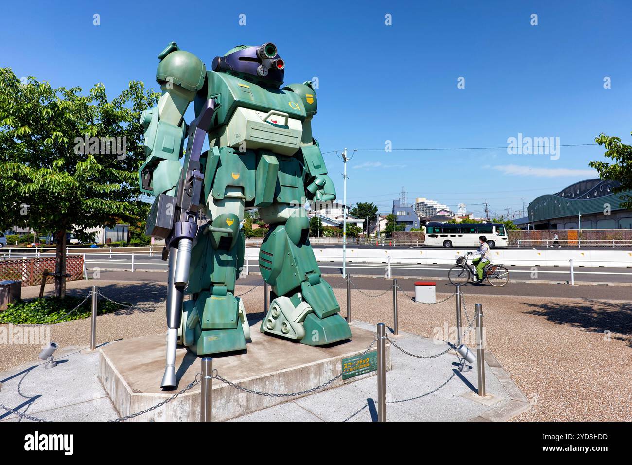 Japan, Honshu island, Kanto, Inaginamanuma, manga statue of Armoured ...