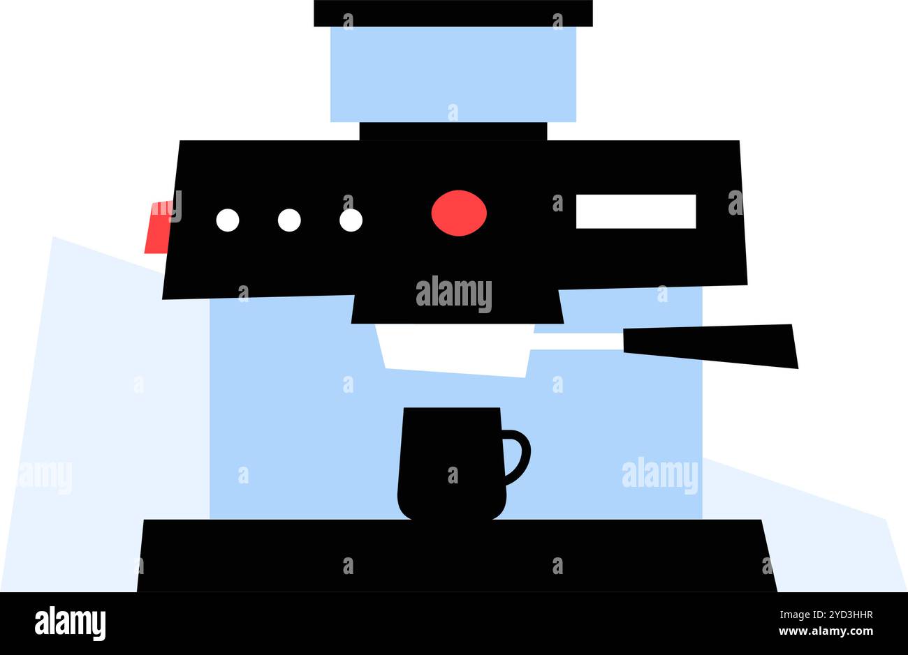 Espresso Machine With Cup In Flat Vector Illustration Symbolizing ...
