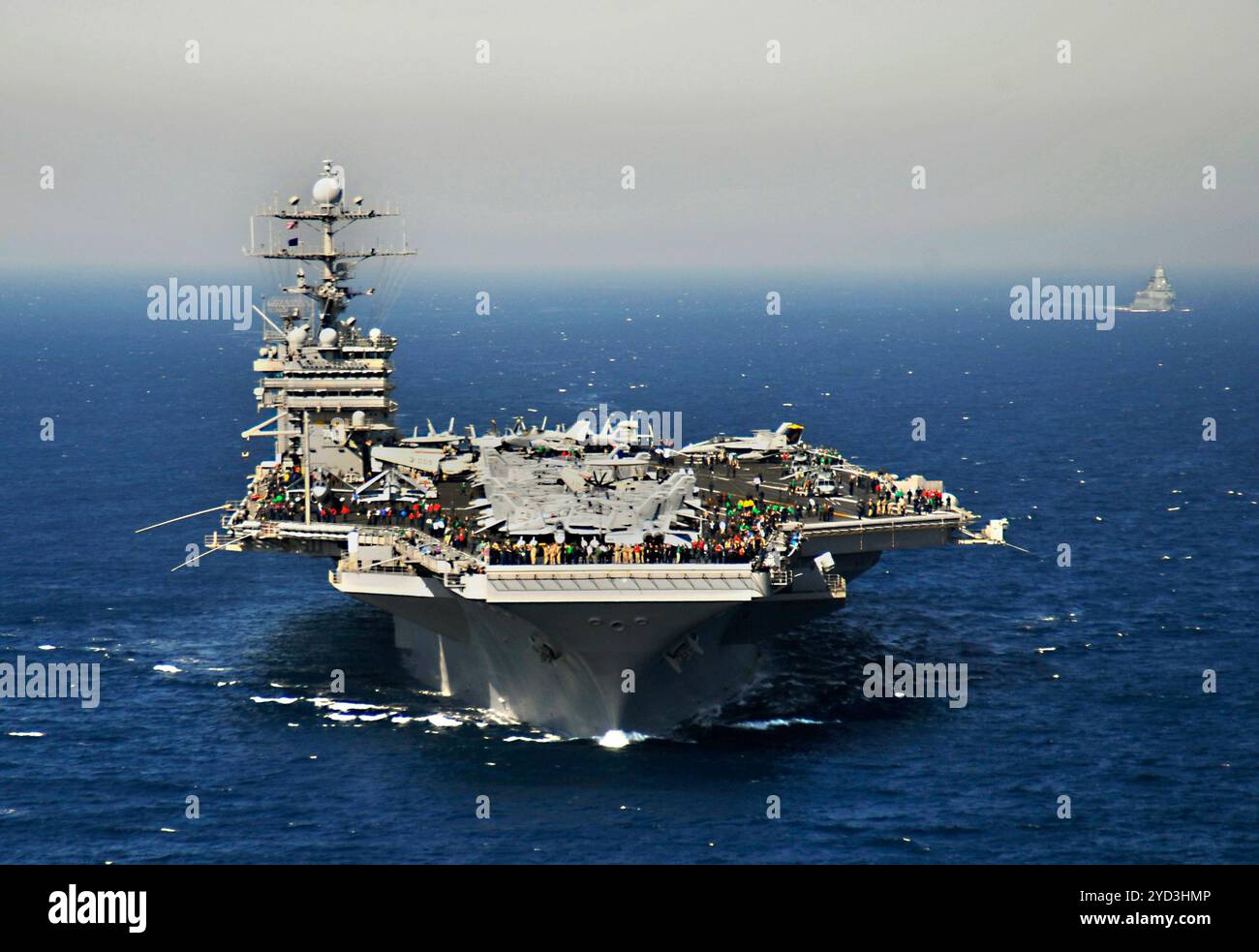 The Nimitz-class aircraft carrier USS Harry S. Truman transits the ...