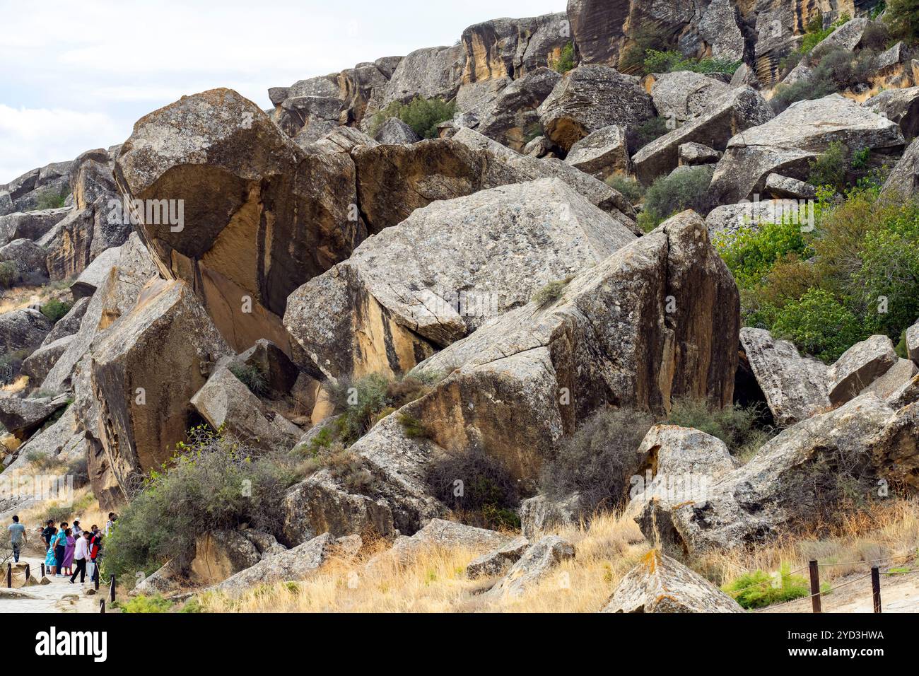 The landscape of Qobustan (Gobustan) National Park well known for its ...