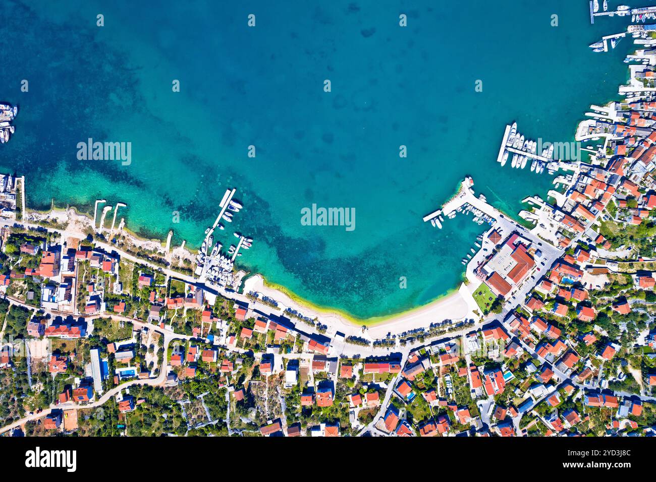 Town of Murter waterfront aerial view Stock Photo - Alamy
