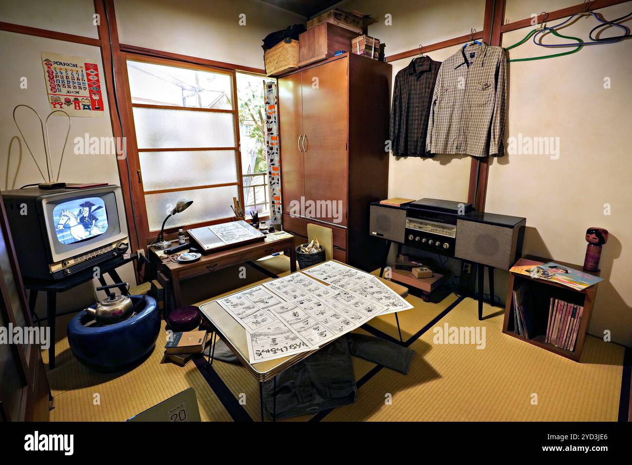 Japan, Honshu island, Kanto, Toshima, multi-dwelling house for the manga-ka artists during their ...