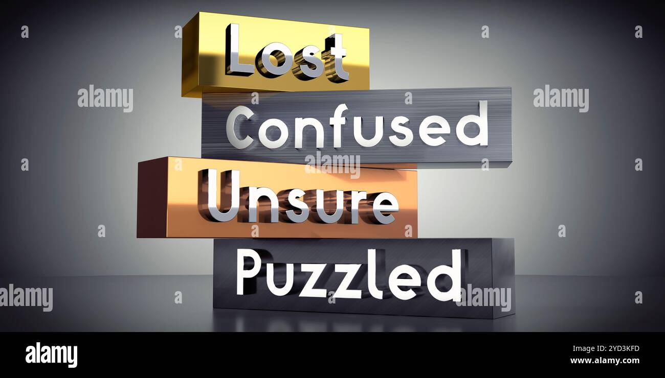 Perplexed block hi-res stock photography and images - Alamy