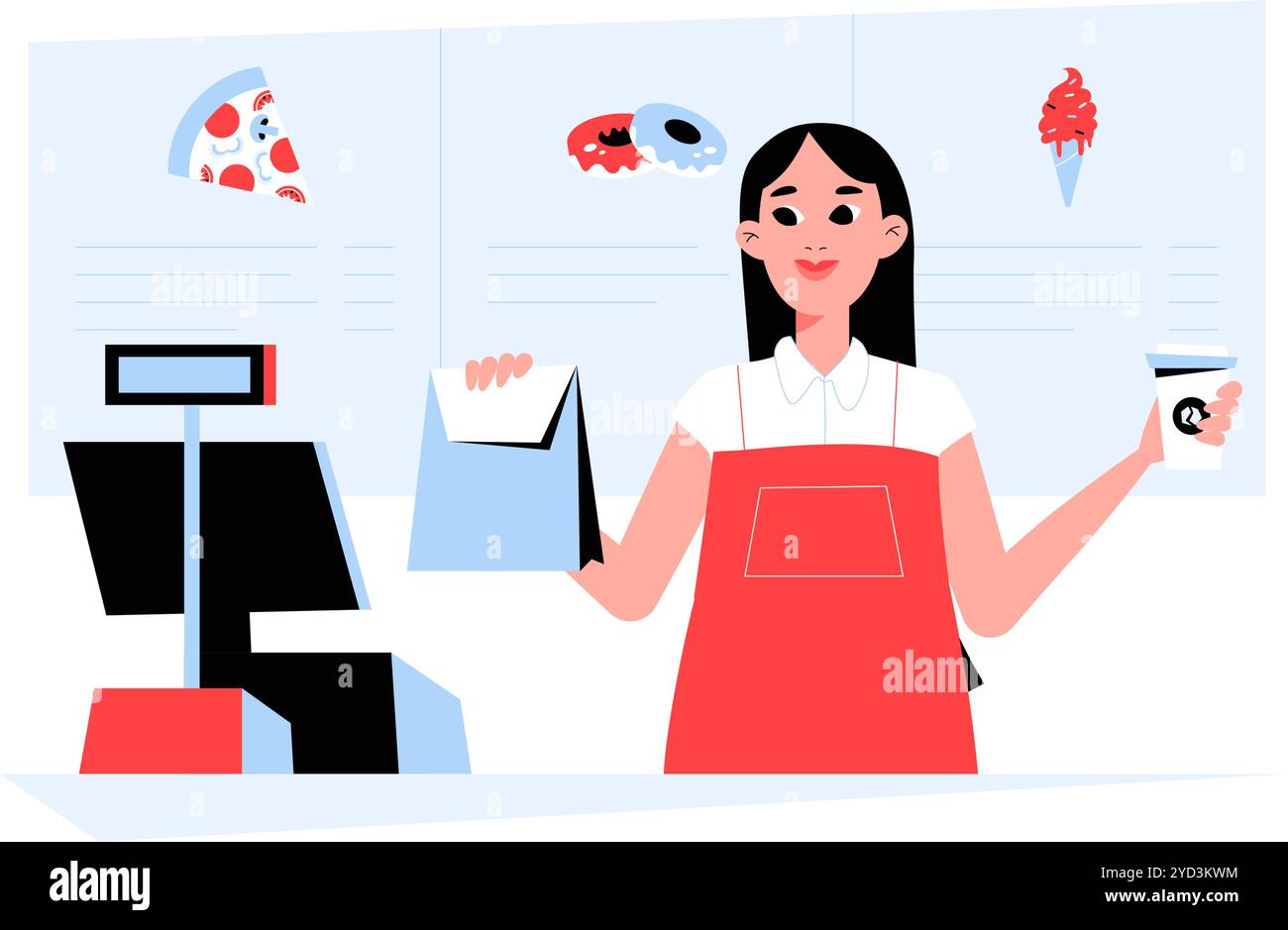 Takeout food counter Cut Out Stock Images & Pictures - Alamy