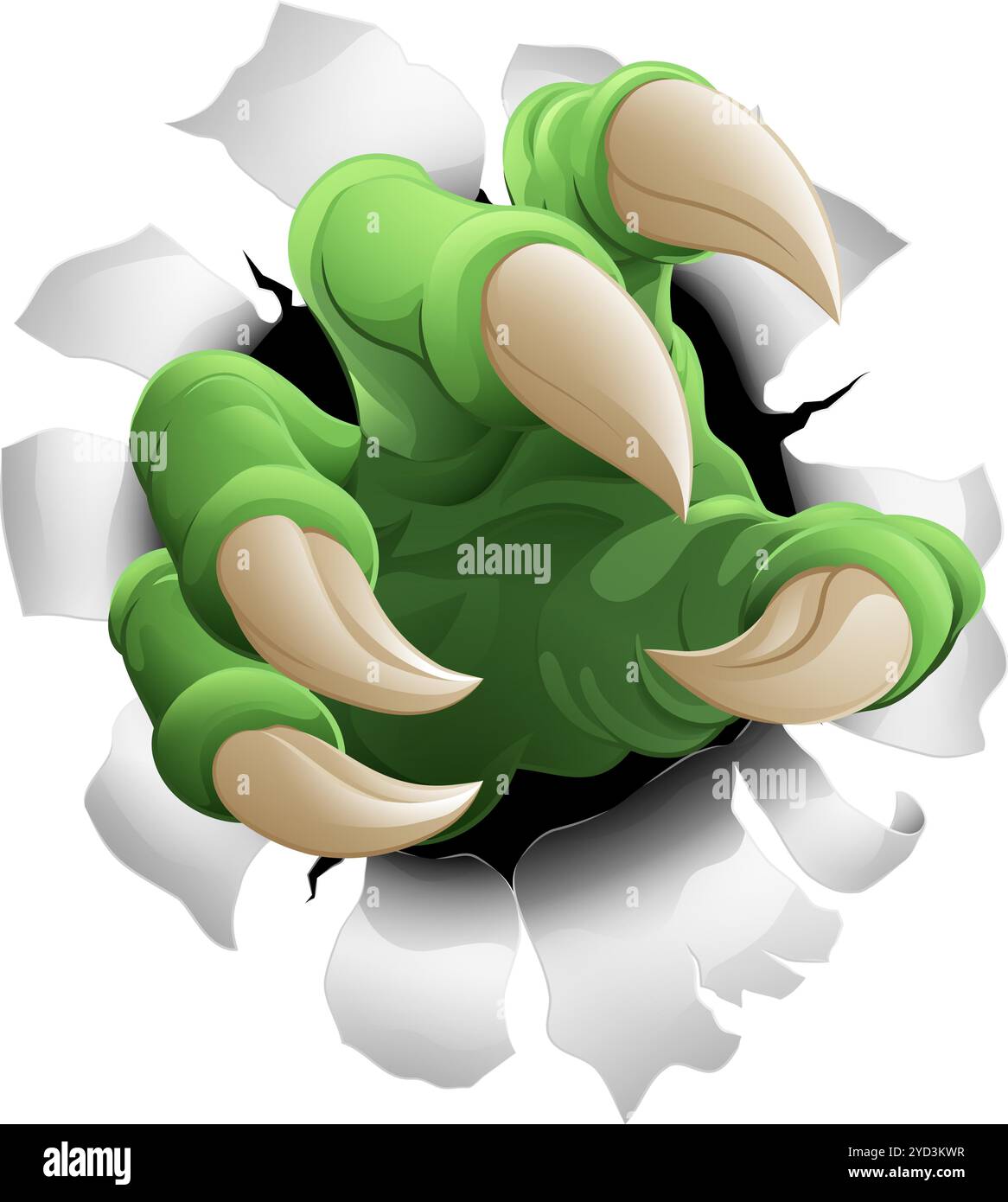 Claw Monster Dinosaur Eagle Dragon Hand Rip Tear Stock Vector Image ...