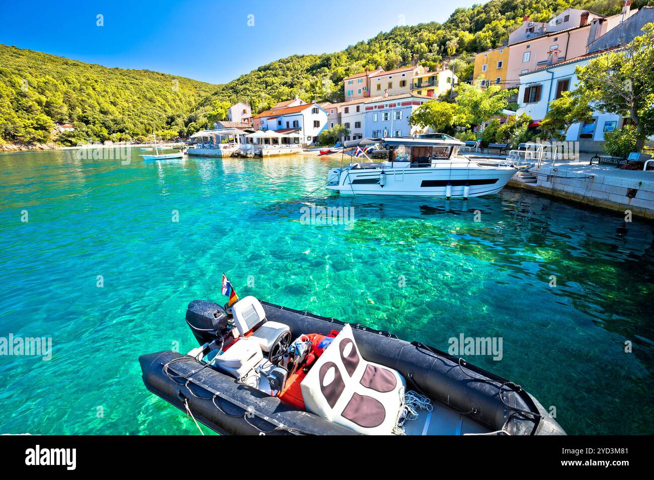 Tourist village of Valun on Cres island waterfront view Stock Photo - Alamy
